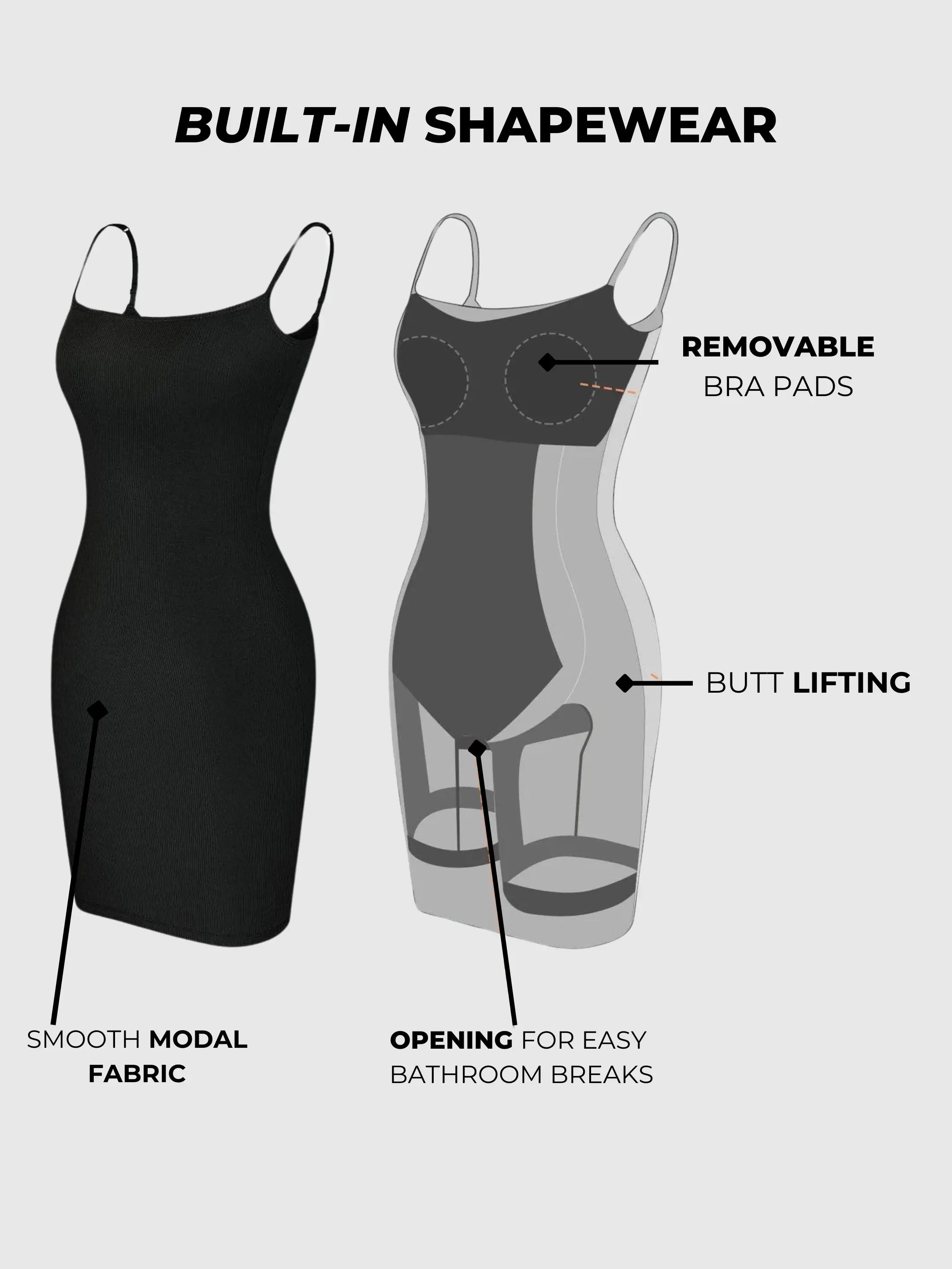 CRVY Slip Mini Shapewear Dress